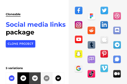 Free Social Media Sharing Links - Webflow